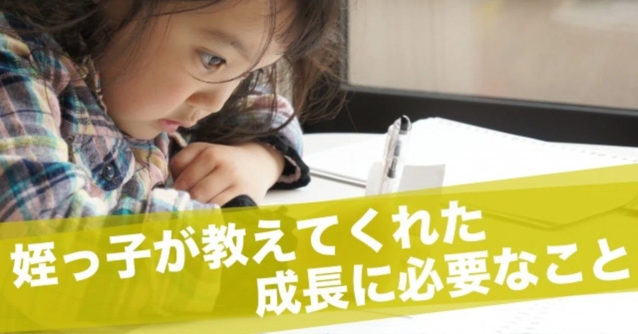 成長に必要なことを姪っ子が教えてくれた話｜team-fno