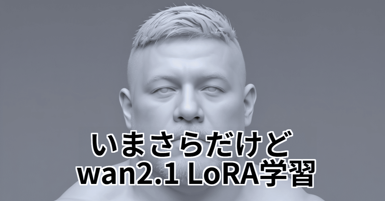 いまさらだけどwan2.1 LoRA学習｜MON RYO