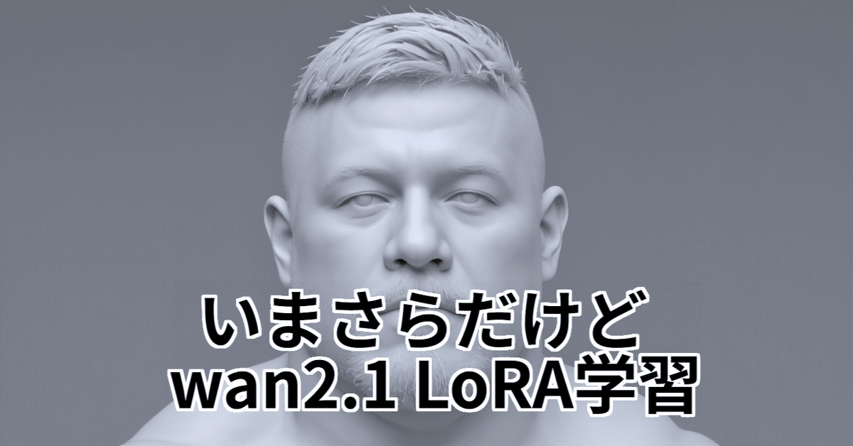 いまさらだけどwan2.1 LoRA学習｜MON RYO