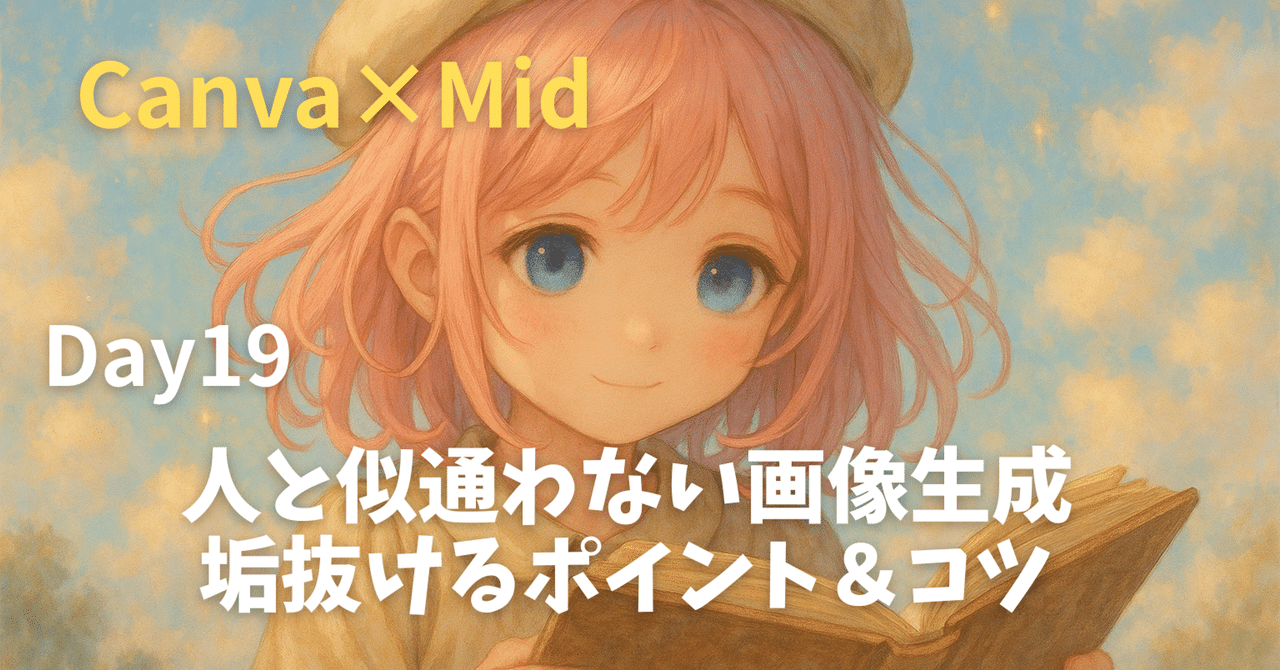 Day19｜【Canva×Mid】誰とも被らない“魔法の一枚”を作る簡単な方法｜あこ | 石川の家事代行＆AI業務効率化