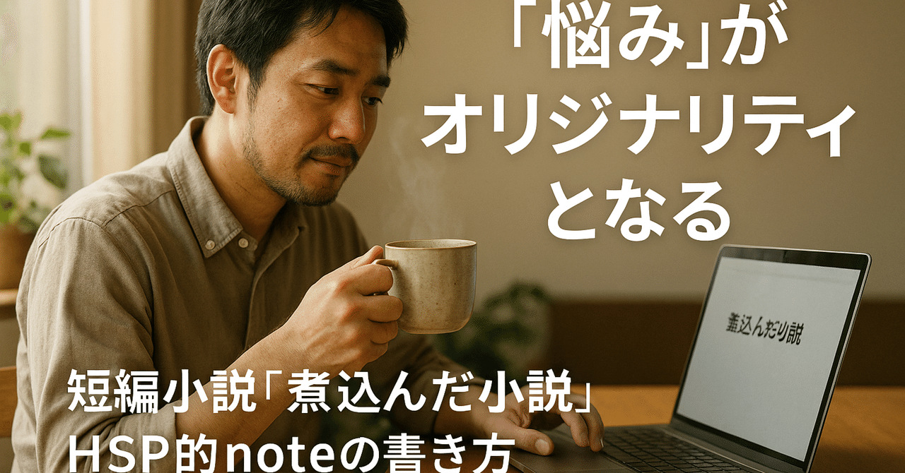 「悩み」がオリジナリティとなる─短編小説『煮込んだ小説』─HSP的noteの書き方─”寄り添い”小説のプロンプト｜Tom.cat / 人生を進める行動