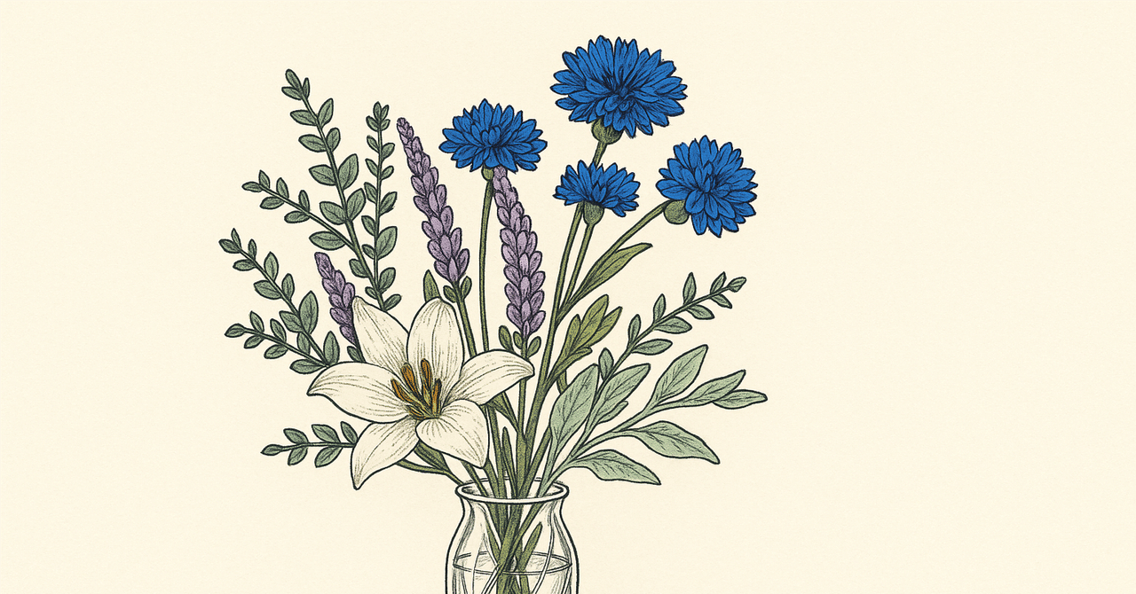 花瓶の青｜mikan