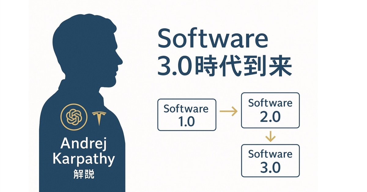 Software 3.0: Andrej Karpathyが示す自然言語プログラミングの革命｜📊 IT実装コンサルタント 松本まさはる