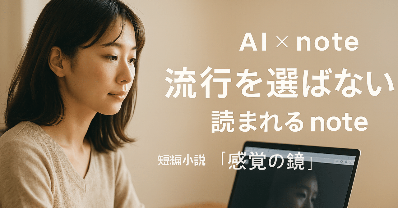 ”流行を選ばない”で共感1.8倍─”鏡”として使うChatGPT─短編小説『感覚の鏡』─HSPの読まれるnote術｜Tom.cat ＠ HSP×AIライター