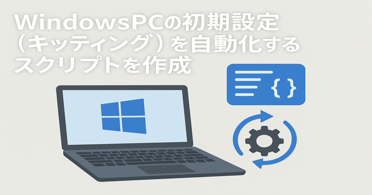 WindowsPCの初期設定（キッティング）自動化スクリプトを作成しました。｜sin4auto