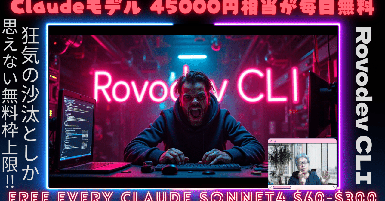 衝撃！Claude Sonnet 4が毎日無料で使い放題？！Rovodev CLIで始めるAIエージェント開発 (非エンジニア向けチュートリアル付き)｜JUN SUZUKI