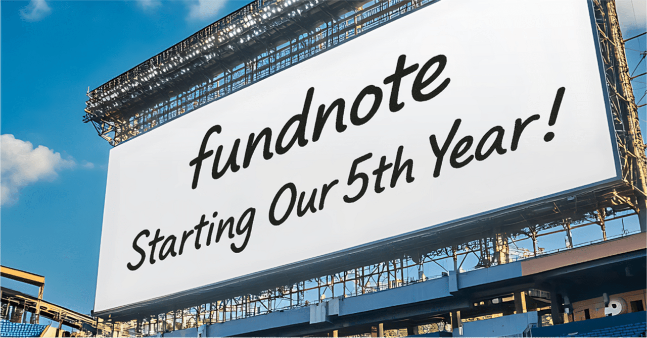 fundnote創業5年目のスタートにあたって【代表取締役 渡辺克真】｜fundnote株式会社