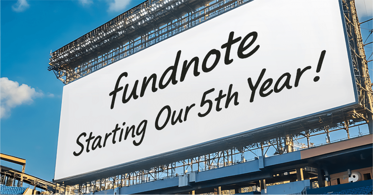 fundnote創業5年目のスタートにあたって【代表取締役 渡辺克真】｜fundnote株式会社