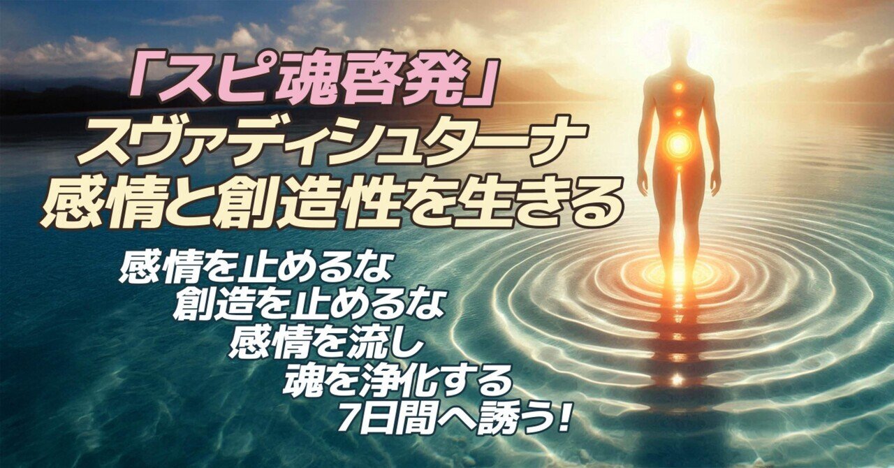 スピ魂啓発：スヴァディシュターナ、感情と創造性を生きる｜ryuichi_kosume