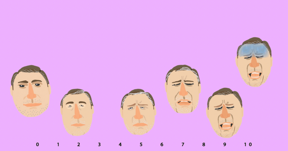 【限定10部・300円】痛みの強さを“表情”で伝えるNRSスケール《医療現場で使えるイラスト素材》｜ハックルベリージャム