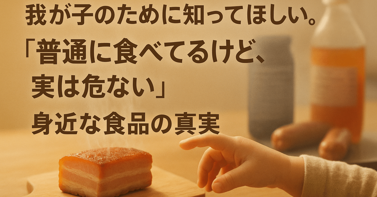 我が子のために知ってほしい。「普通に食べてるけど、実は危ない」身近な食品の真実｜Hide Shika