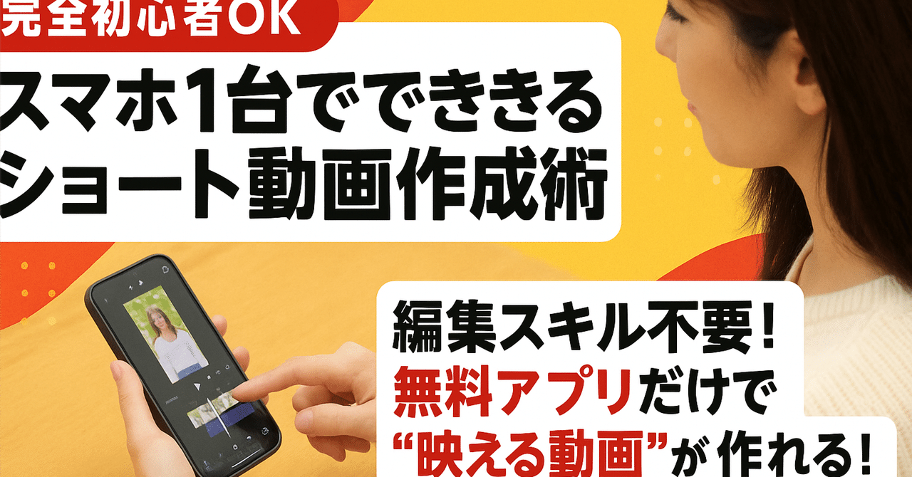 【完全初心者OK】スマホ1台でできるショート動画作成術を徹底解説！｜hidekun