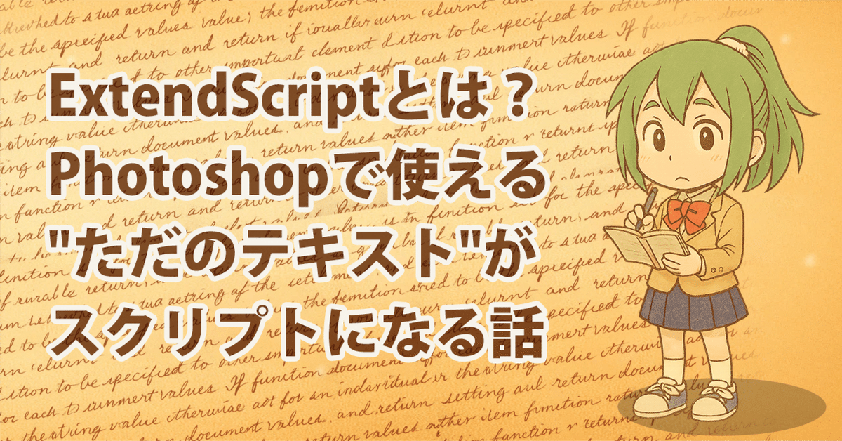 ExtendScriptとは？Photoshopで使える"ただのテキスト"がスクリプトになる話｜TANUMA