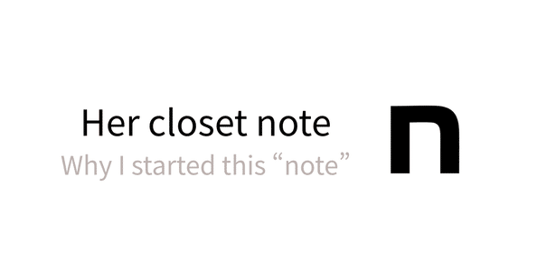 Her closet note｜note