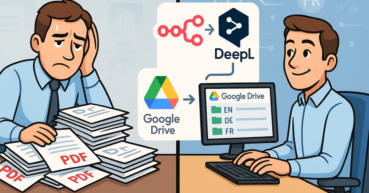 【n8nでなんでも自動化】Google Drive内のPDFを自動翻訳！DeepLで多言語化を劇的に時間削減｜のりまっくす@なんでも自動化