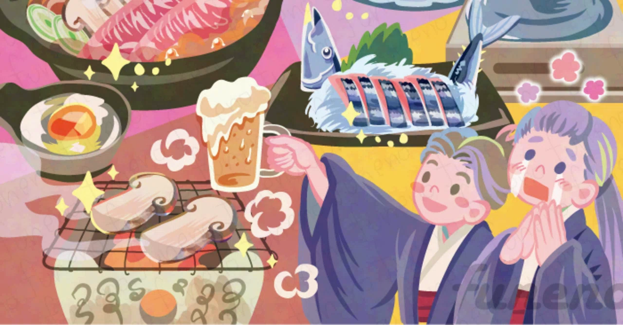 【仕事】秋の味覚を堪能｜funeno|イラストレーター
