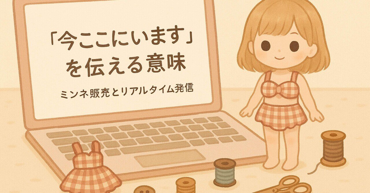 "今ここ”を伝えるミンネ販売のリアル｜umy_syu