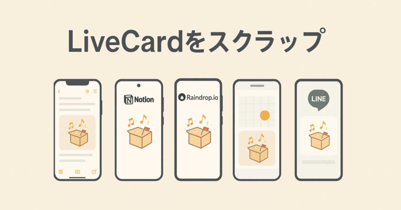 LiveCardをスクラップ | UPT活用法｜Satorun@Kinois