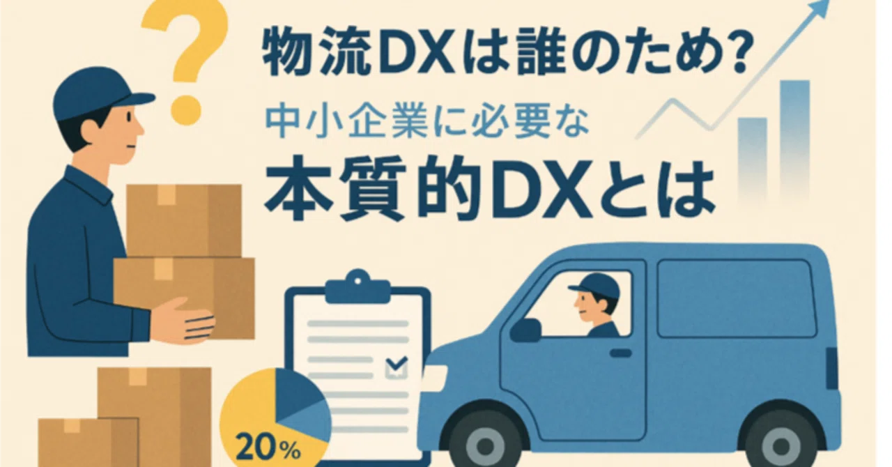 物流DXは誰のため？中小企業に必要な“本質的DX”とは｜Yohei UNO（UNOk）