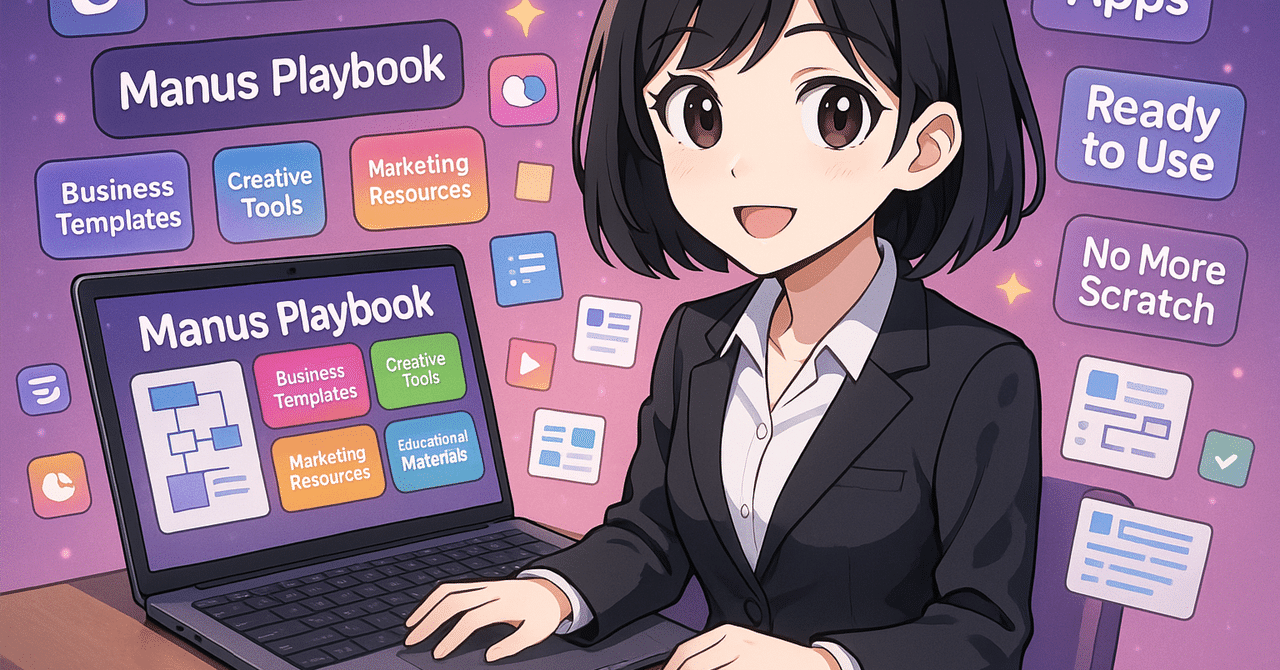 Manus Playbookが変える仕事の常識！コミュニティ発のテンプレート集で「ゼロから考える」時代は終わった｜いしたにまさき