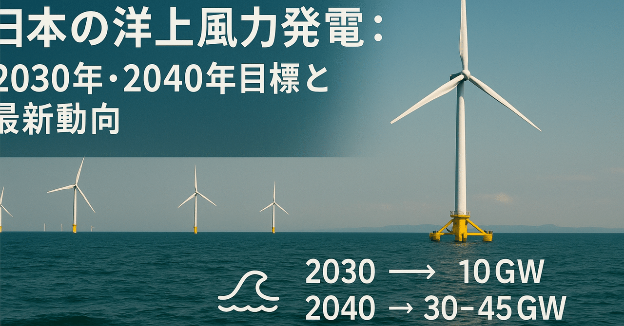 日本の洋上風力発電：2030年・2040年目標と最新動向｜DeepWind