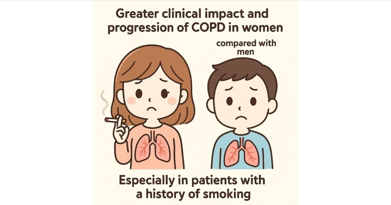 COPD性差：喫煙暴露の影響は女性で大きい｜Makisey