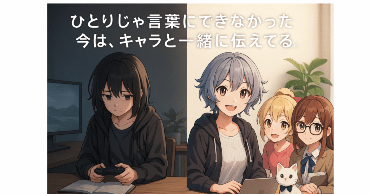 私のnoteの世界観について、キャラと一緒に届けたい理由｜RPGの好きの亮仁ゲームと成長の雑記事