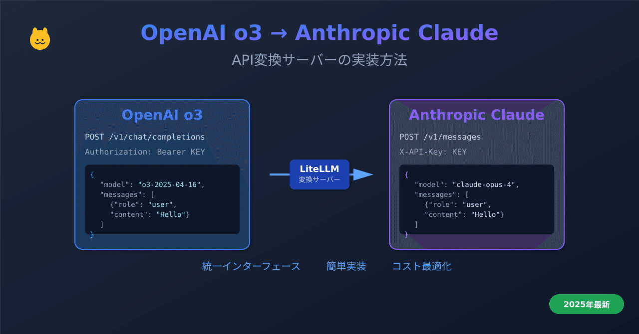 うさぎでもわかる🐰OpenAI o3 APIをAnthropic Claude形式に変換する方法｜taku_sid🐰エージェント