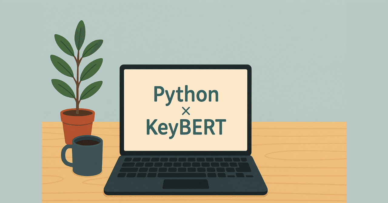 在宅｜副業｜Python＋KeyBERTで日本語テキストからキーワードを抽出してみた話【副業実験記#7】｜子育てSEパパ
