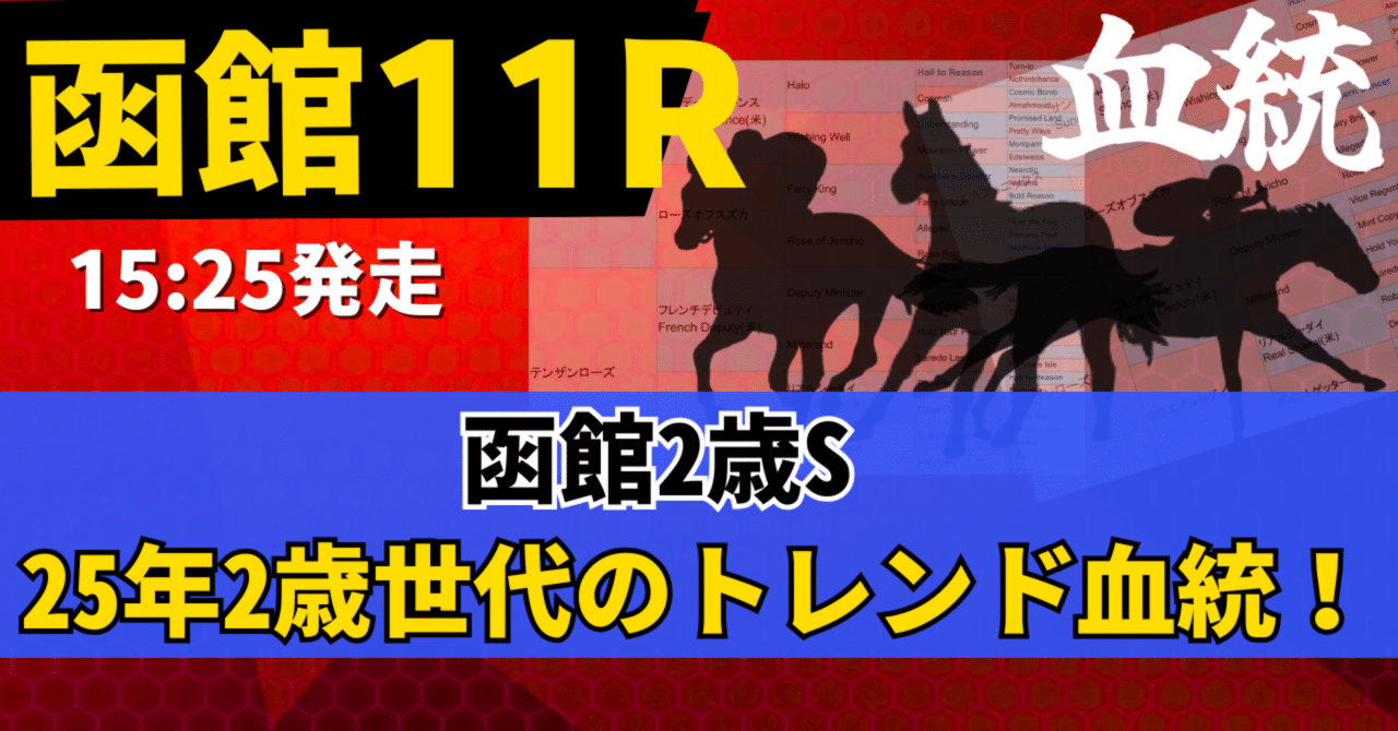 7/20（日）【函館11R】 函館2歳S 発走15:25｜you
