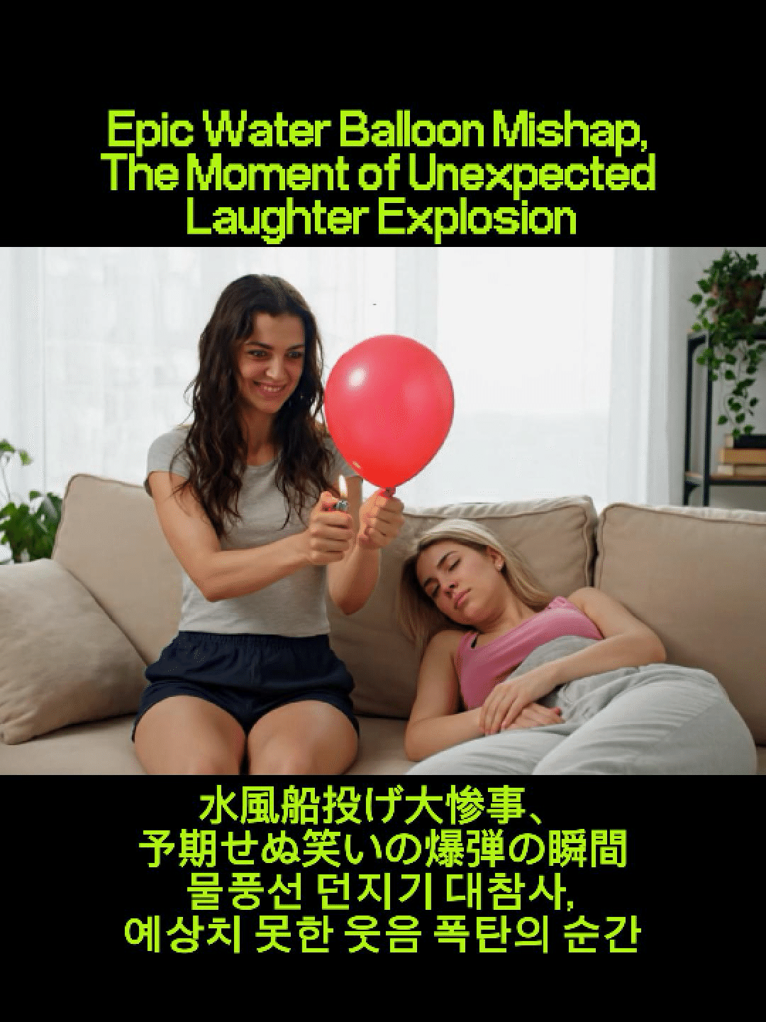 水風船投げ大惨事、予期せぬ笑いの爆弾の瞬間Epic Water Balloon Mishap, The Moment of Unexpected Laughter Explosion물풍선 ...