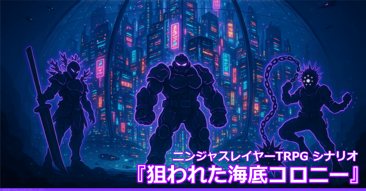 ニンジャスレイヤーTRPG：2版シナリオ『狙われた海底コロニー』｜古矢沢