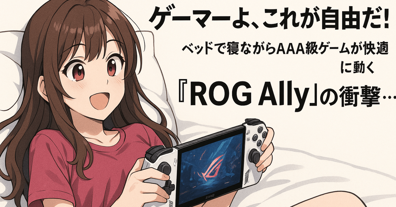 ゲーマーよ、これが自由だ！ ベッドで寝ながらAAA級ゲームが快適に動く『ROG Ally X』の衝撃…【本音レビュー】｜葉羽