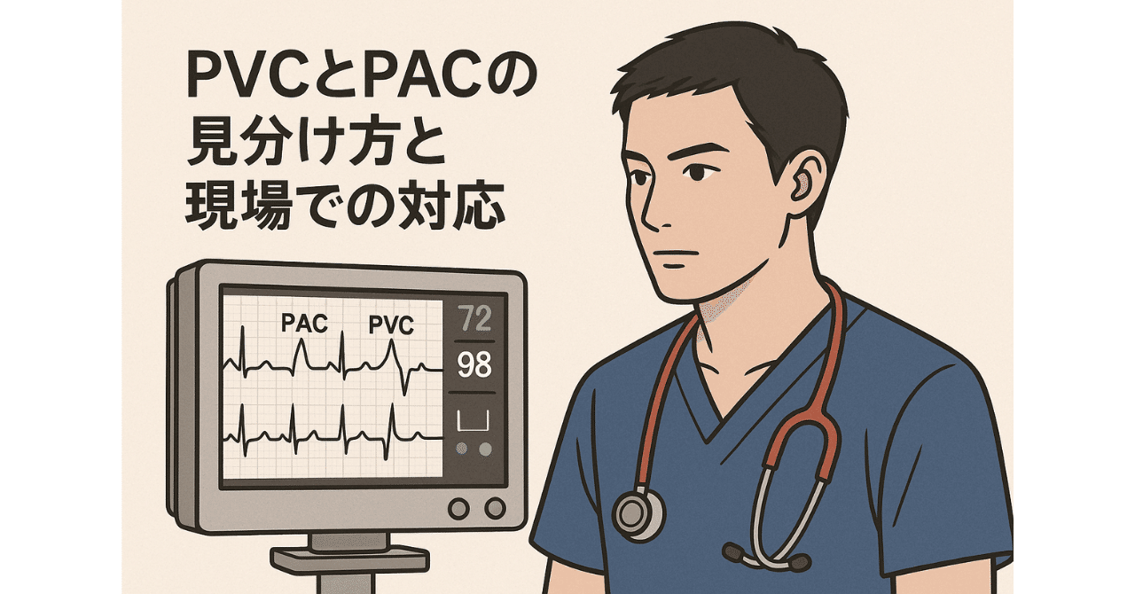 【英語の略にヒントあり】PVCとPACの見分け方と現場での対応心電図初学者さんへ：心電図が読めると、アセスメント力は確実に伸びる！｜精神科ナースFUMIのどん底日和