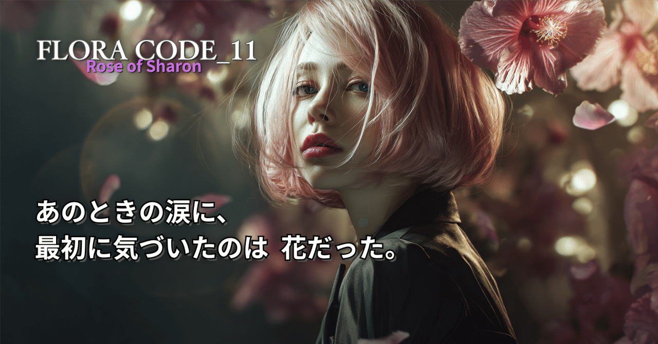 FLORA CODE_11 あのときの涙に、いちばん最初に気づいたのは、花だった。｜ユんタ