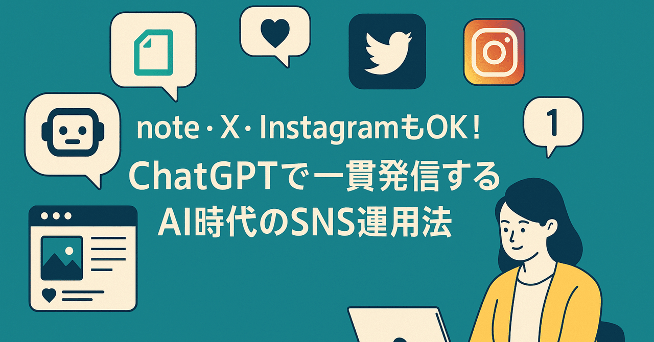 note・X・InstagramもOK！ChatGPTで一貫発信するAI時代のSNS運用術｜AIおじさん