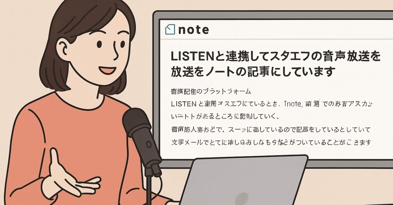 standfmの放送を自動で文字起こししてnote記事にする方法｜人生加速コーチなおこ