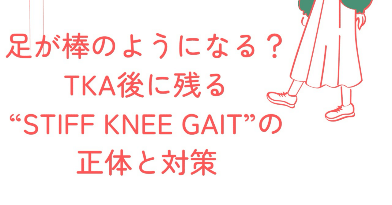 足が棒のようになる？TKA後に残る“Stiff Knee Gait”の正体と対策 理学療法士｜ぐー @リハビリとお金の先生