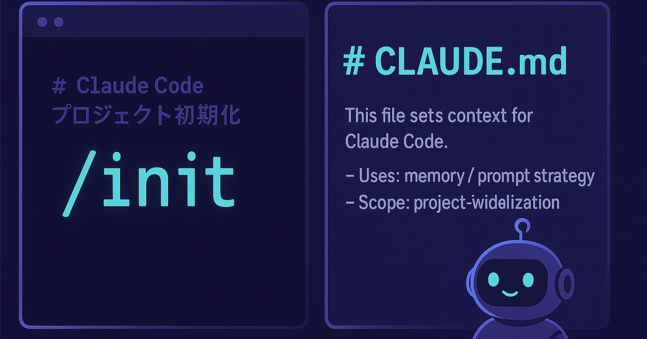 【Claude Code入門】/initコマンドとCLAUDE.mdの基本 - AIにプロジェクトを正しく理解させる第一歩｜Hiroaki