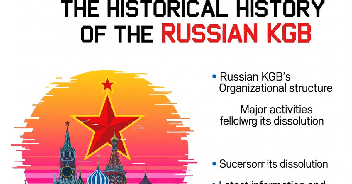 KGBの歴史的変遷から、その組織構造、主要な活動、解体後の後継組織、そして最新情報とFAQ｜TWLV32