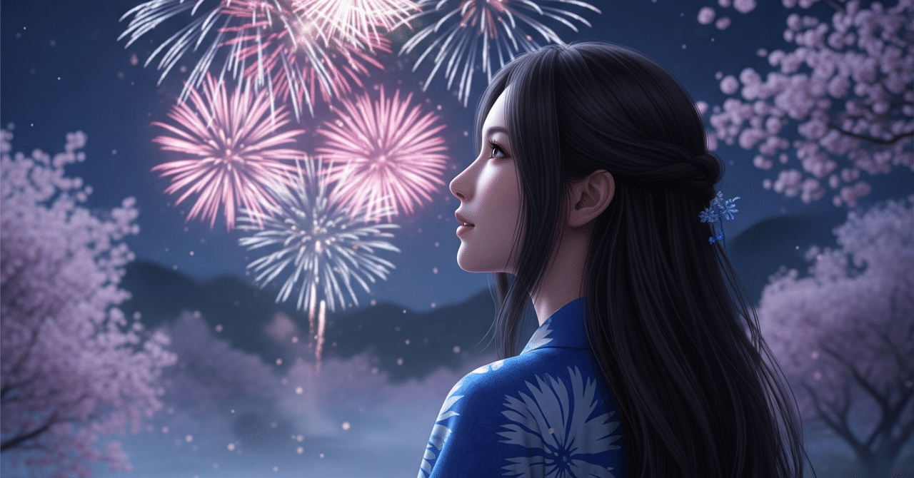 浴衣美人と花火｜zerozero_x