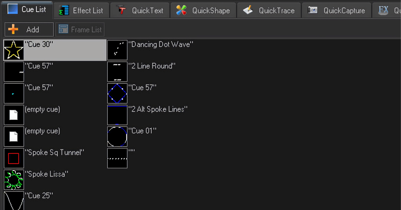 BEYOND TimeLine「CueList」について｜レーザーショーウェア