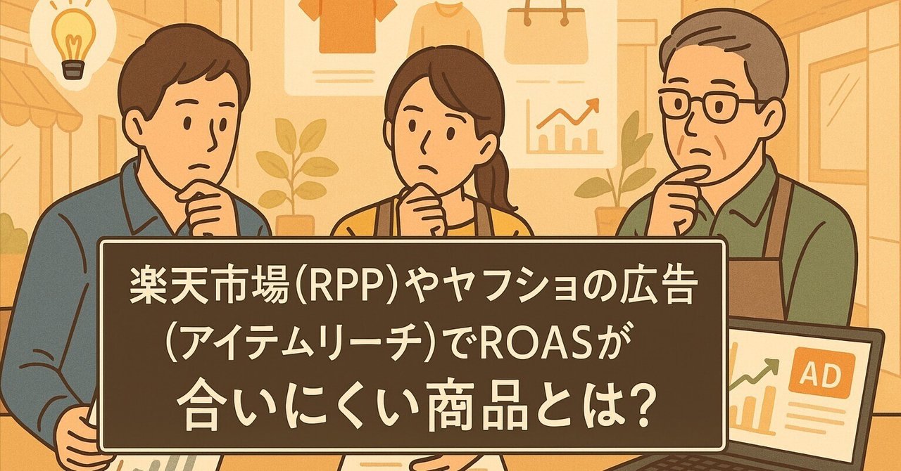楽天RPP・ヤフショ広告で赤字に…？ROASが合わない商品の”意外な”共通点とは？｜しんじ@広告