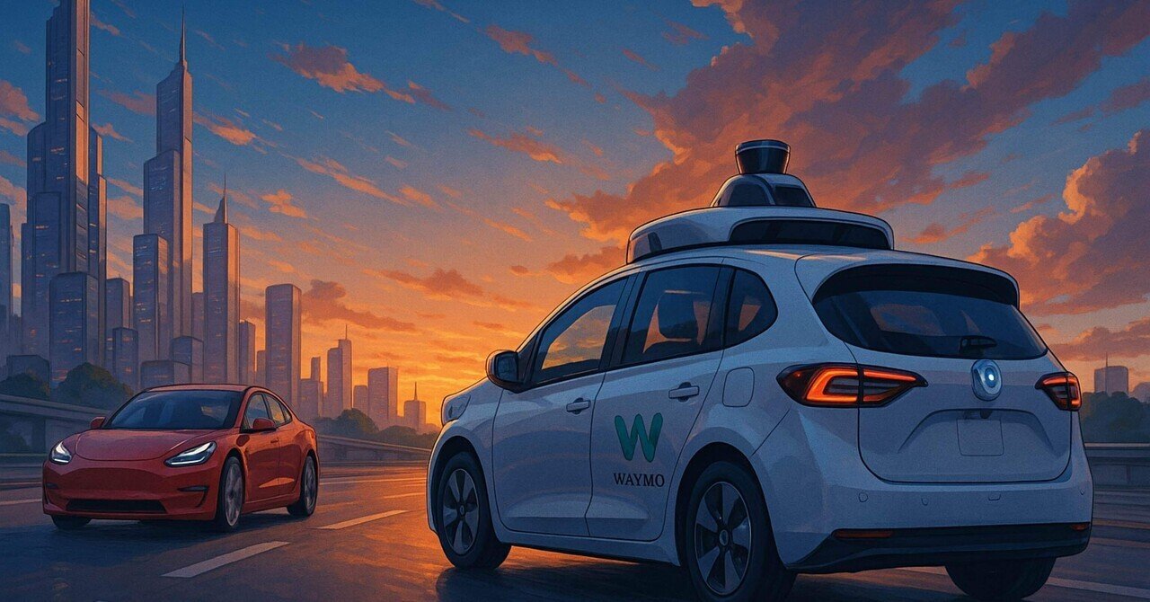 🌈【テスラは、もう古い？】ロボタクシー競争で“6年遅れ”の衝撃。Google系Waymoが、とっくに実現していた「未来」と、イーロン・マスクに残された「逆転の秘策」。｜jun-kou-dai