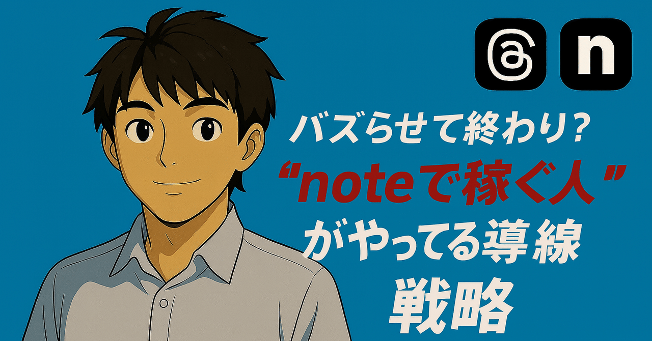 バズらせて終わり？“noteで稼ぐ人”がやってる導線戦略｜Yの裏側@Threads攻略