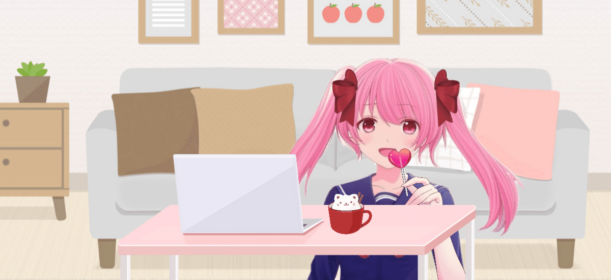 フリー素材のみで配信部屋とサムネで作ってみた②OKUMONO｜ねこ