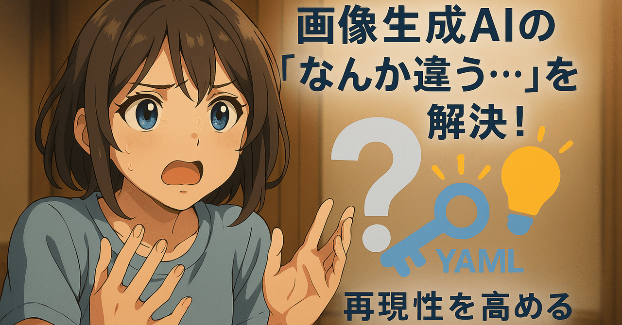 【もう迷わない】画像生成AIの操縦法。YAML形式が良い理由。｜けん