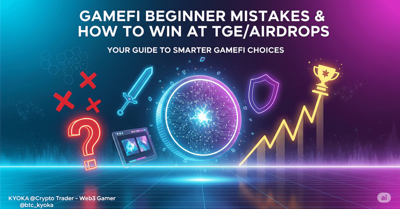 2025年Gamefi初心者ガイド：TGE、エアドロで失敗しない選び方｜京華@仮想通貨トレーダー×Web3ゲーマー