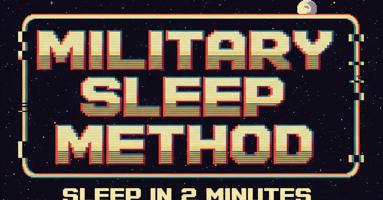 米軍式睡眠法（Military Sleep Method）を指し、特に第二次世界大戦中にパイロットのストレス軽減と即時睡眠を可能にするために ...