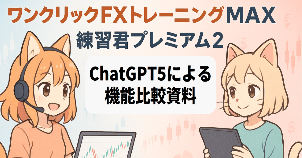 MT4裁量トレード練習君プレミアム2とワンクリックFXトレーニングMAXをAIに比較してもらった｜RootCauseFX【公式】検証・練習ソフト・FXトレード支援ツール